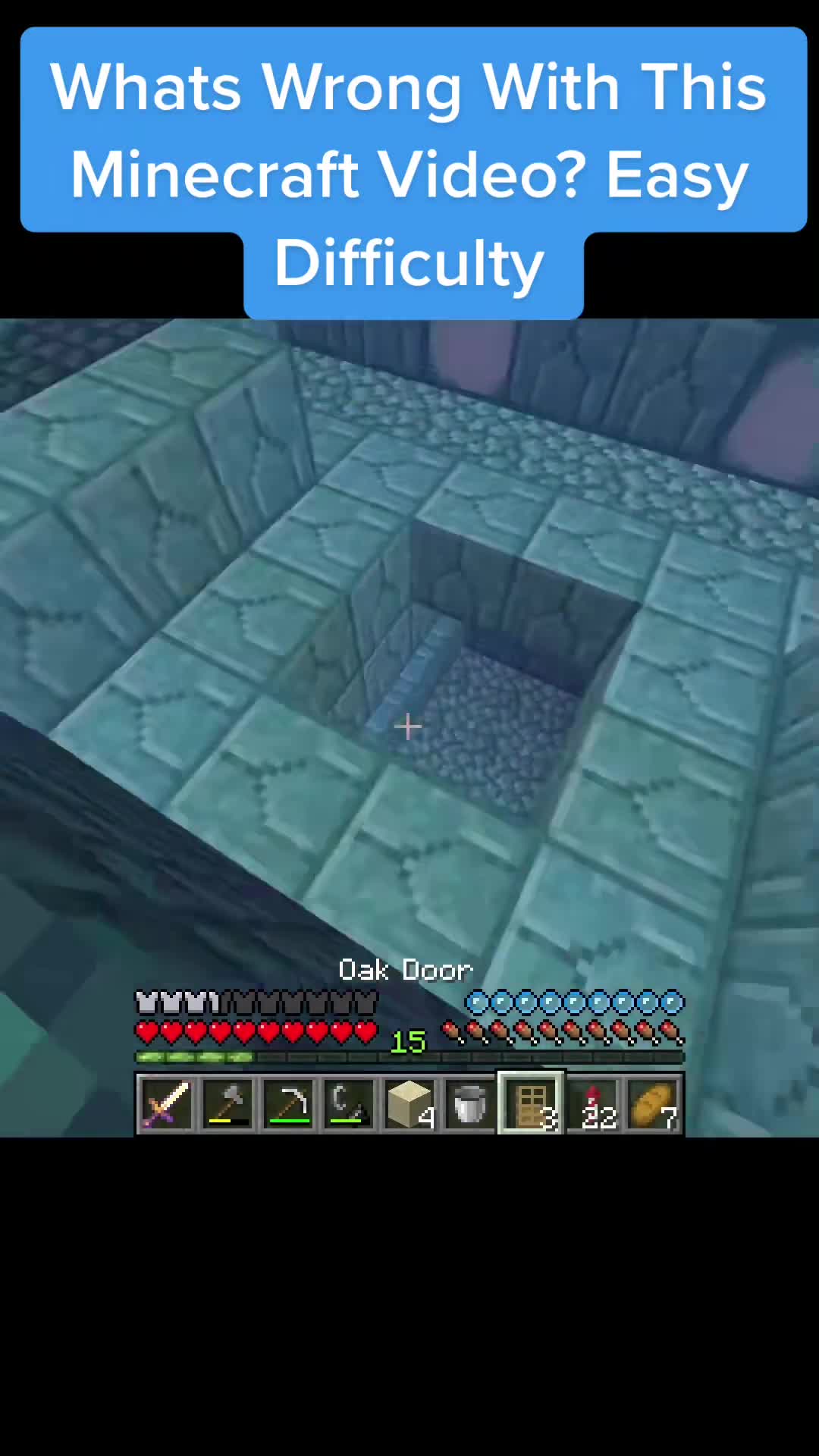 Guardians couldnt touch me! Follow for more! #minecraft #puzzle #min...