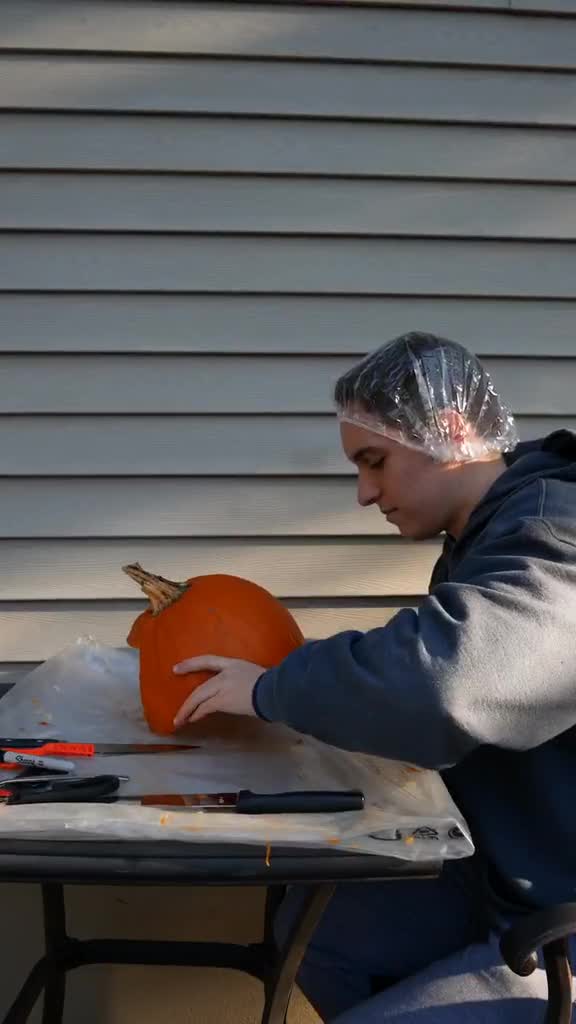 Pumpkin helmet! #HappyHalloween #Halloween #fyp #foryoupage #streamer