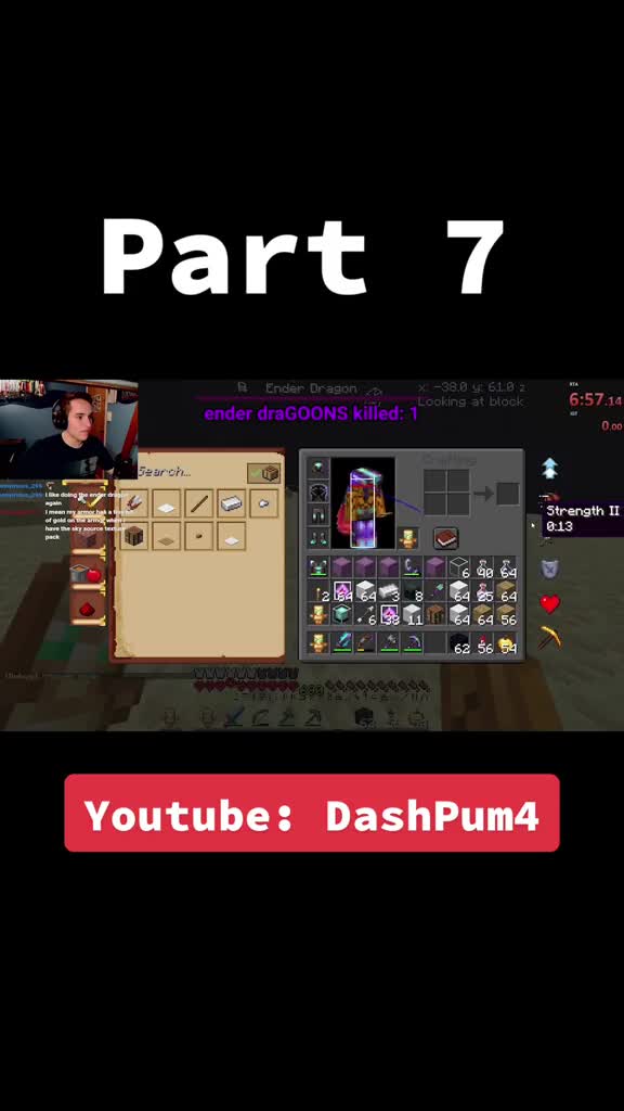 Fighting 20 ender dragons! #speedrun #minecraft #hardcore #fyp