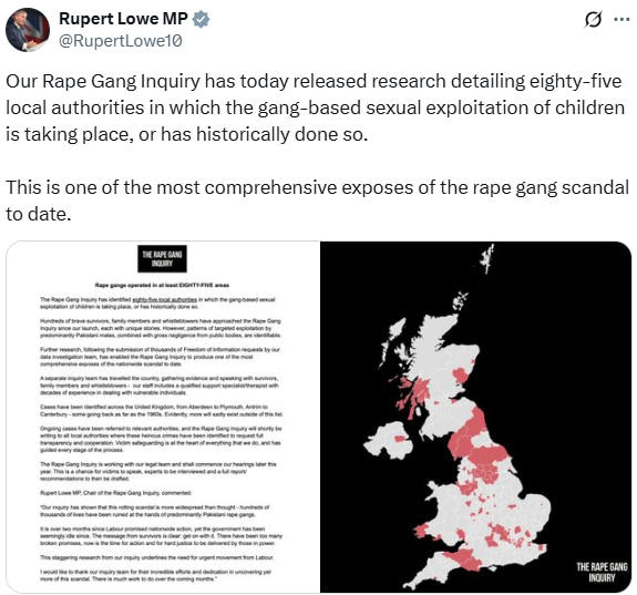 Pakistani 'rape gangs' exploited children in 85 areas in UK, MP's probe ...