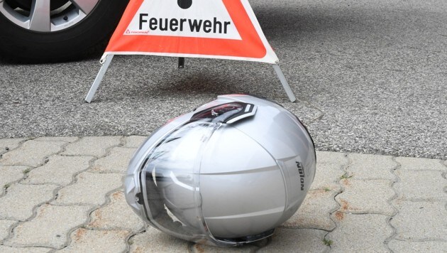 Junger Motorradlenker überschlug sich im Acker
