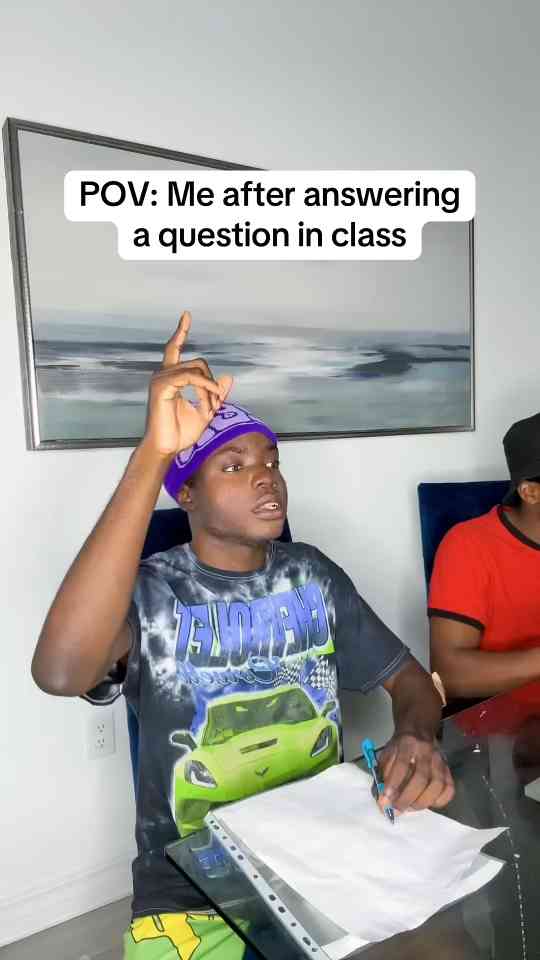 POV: Me After Answering a Question in Class