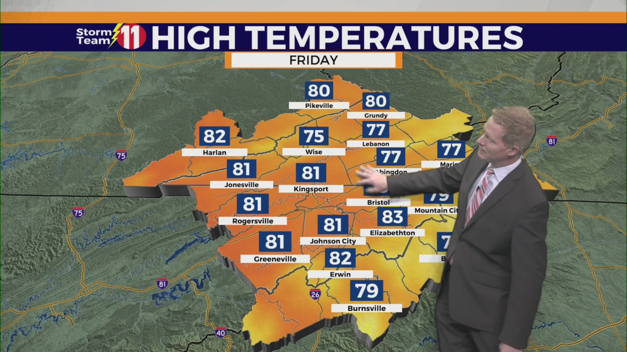 Gradual warming trend into the weekend