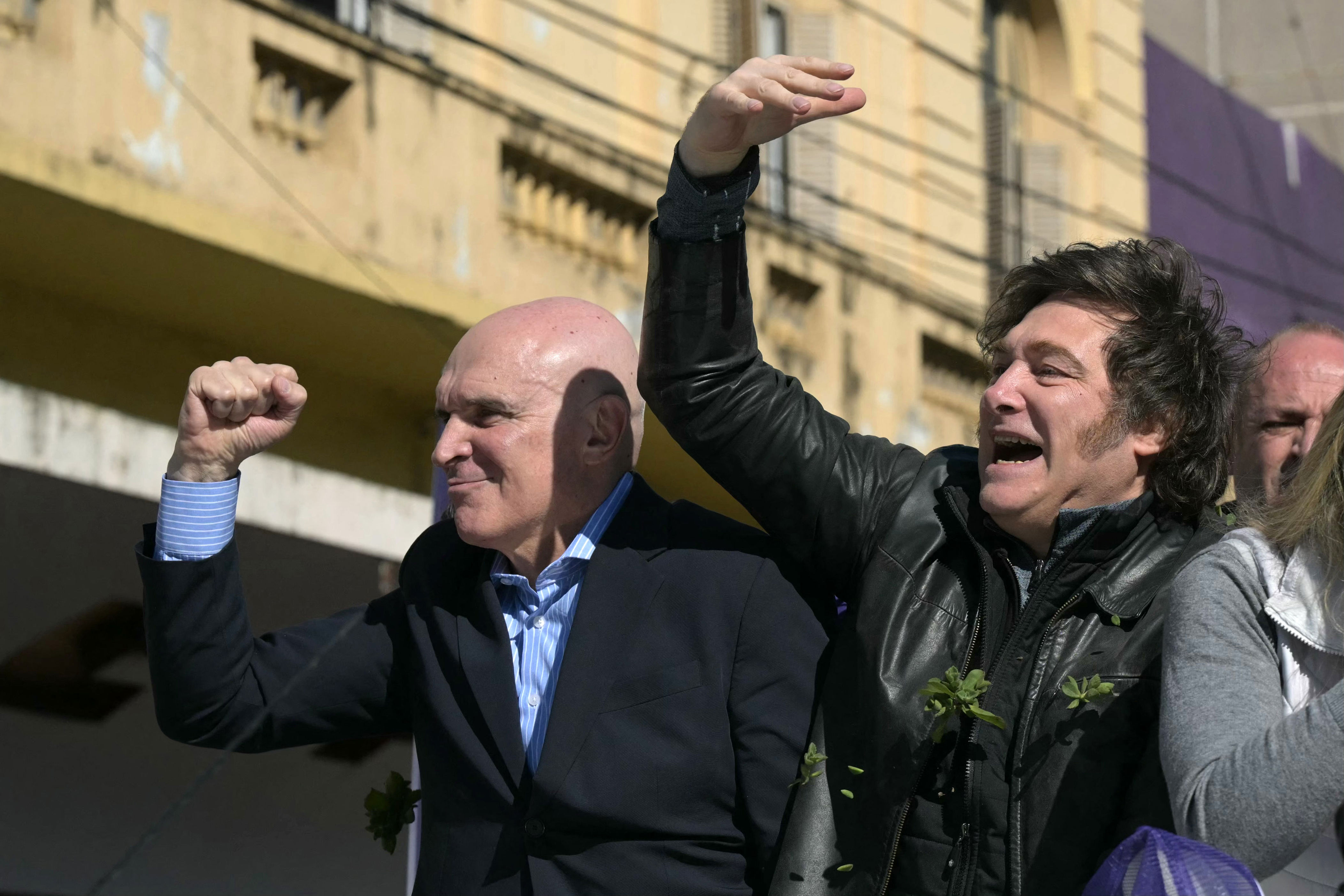 Protesters hurl rocks at Argentinian president Javier Milei during ...