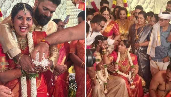 Popular Kannada Anchor Anushree Marries Businessman Roshan In ...