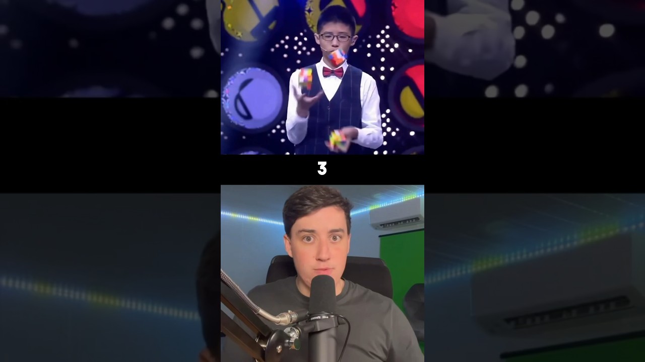 A young juggler who solved multiple Rubik’s cubes at once