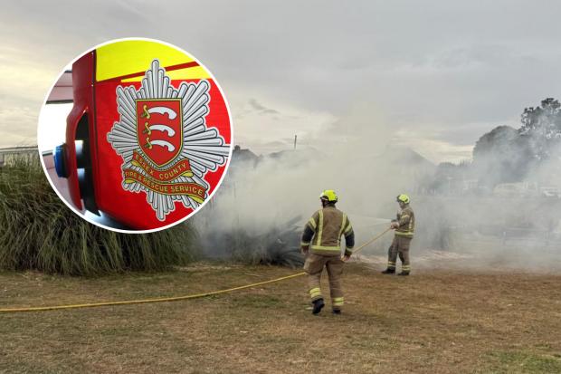 Arson probe after fire started on Southend seafront green saw 'two flee ...