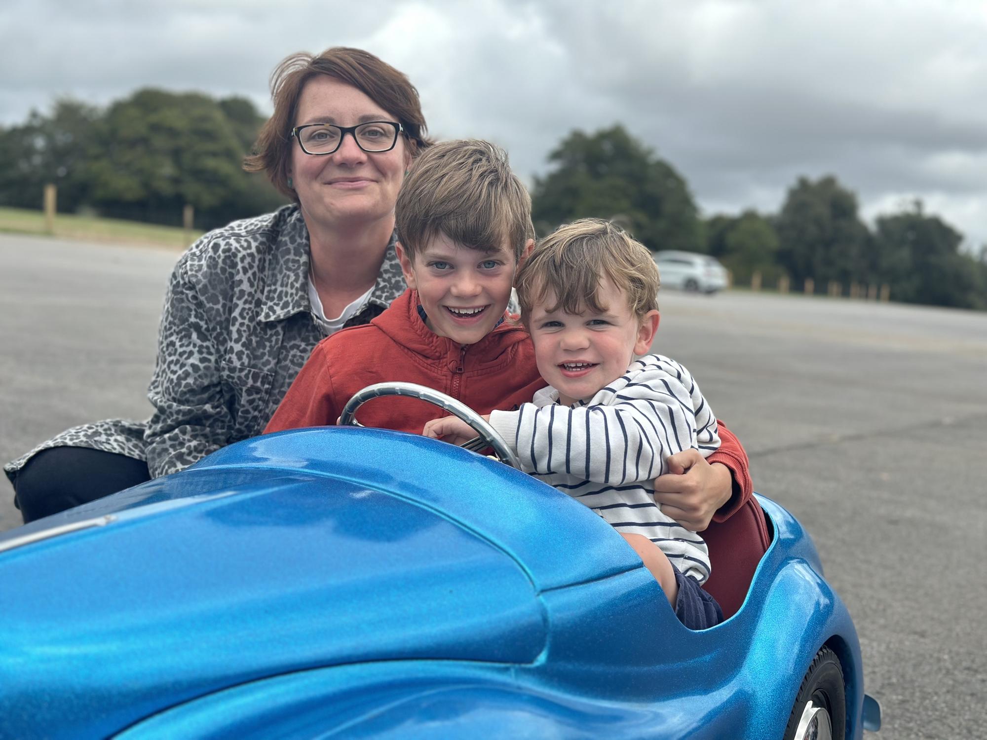 8-year-old Tom takes to Goodwood race track in retro pedal car ...