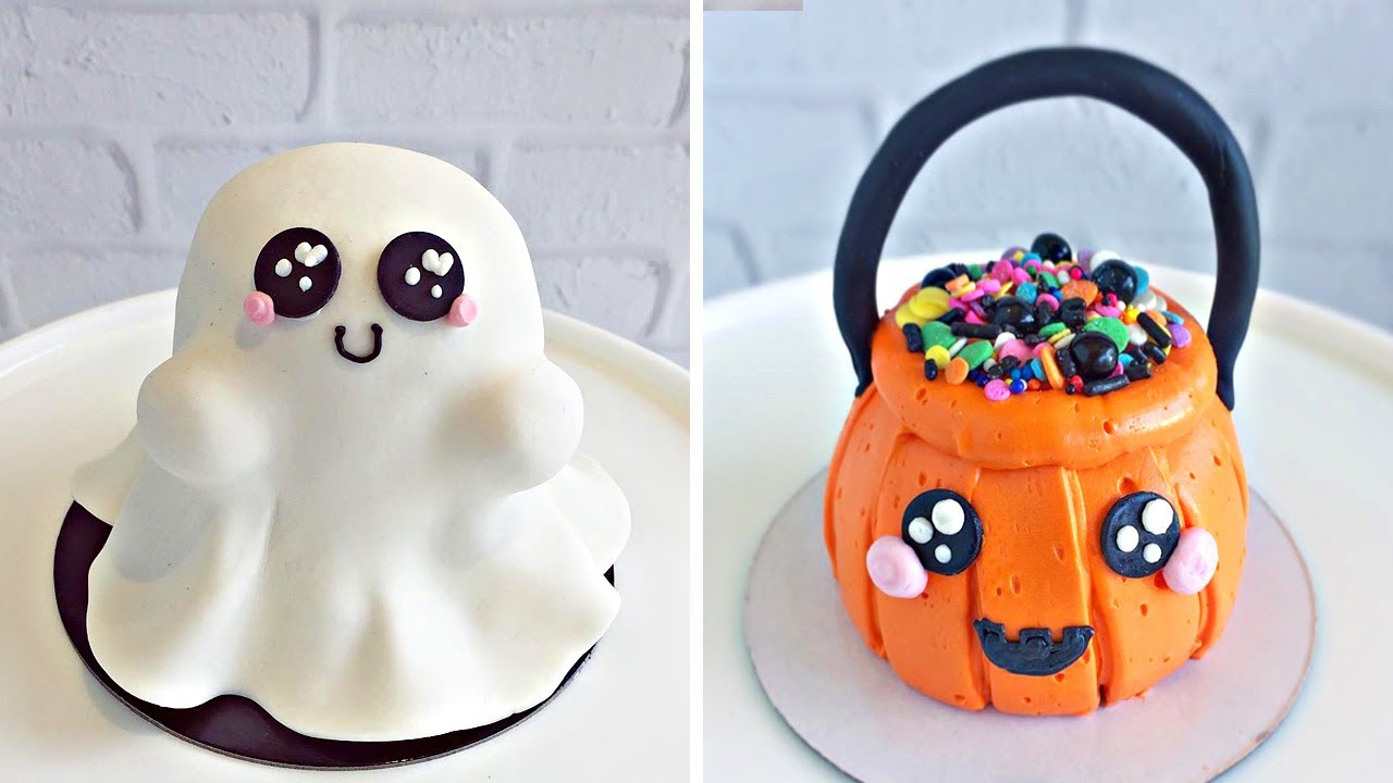 How to Make Ghost & Pumpkin Cakes
