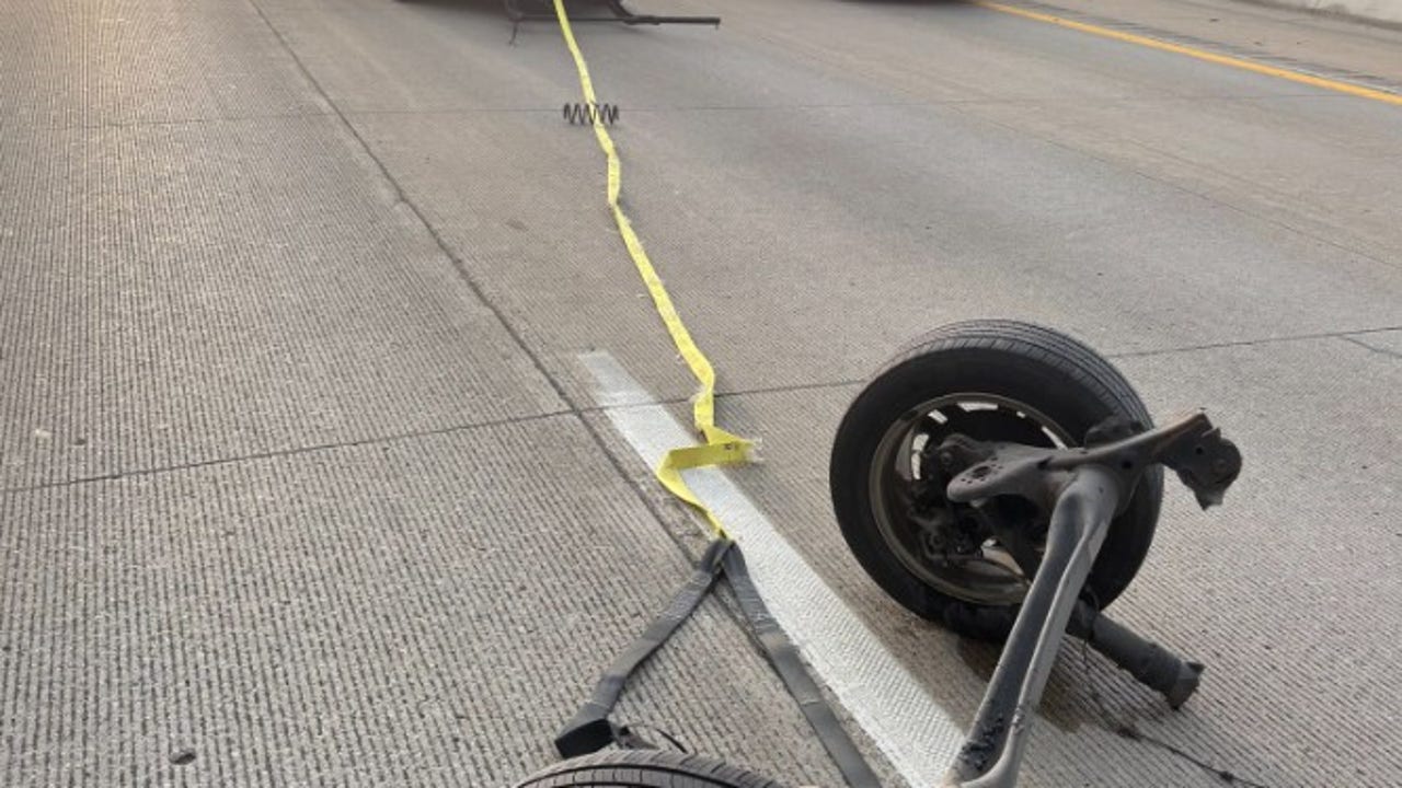 Police grappler stops stolen car on I-96 in Livonia, rips rear axle off ...