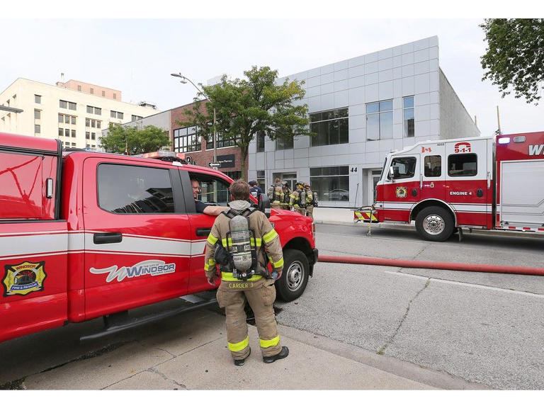 Fire crews respond to downtown Windsor blaze
