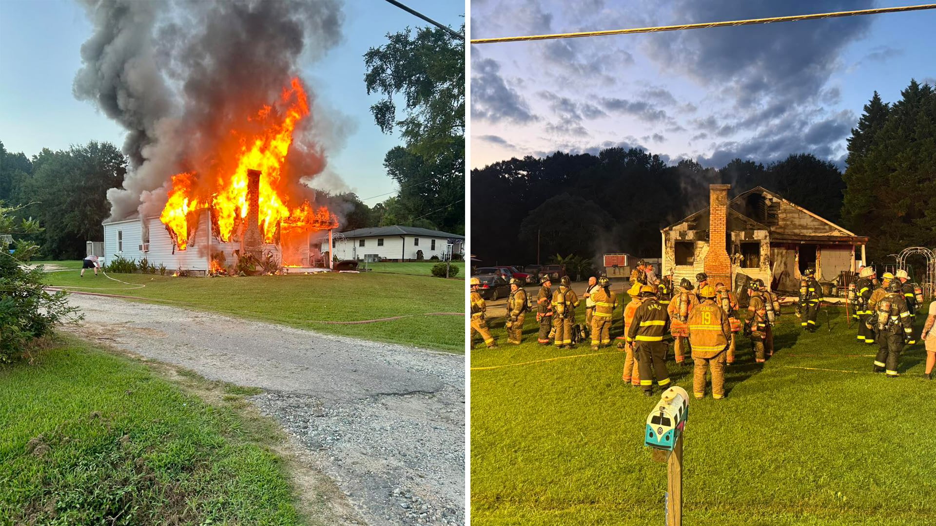 Massive fire rips through Gaston County home: See photos here