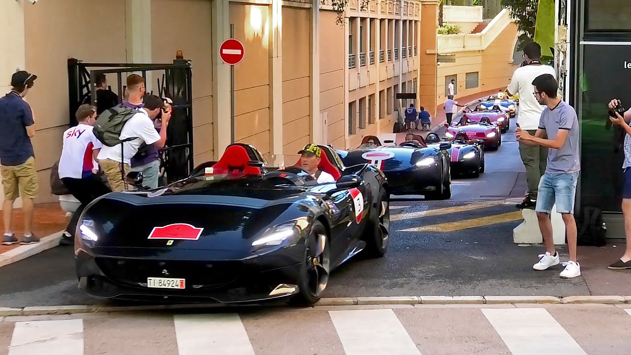 Ferrari Parade on the Streets of Monaco