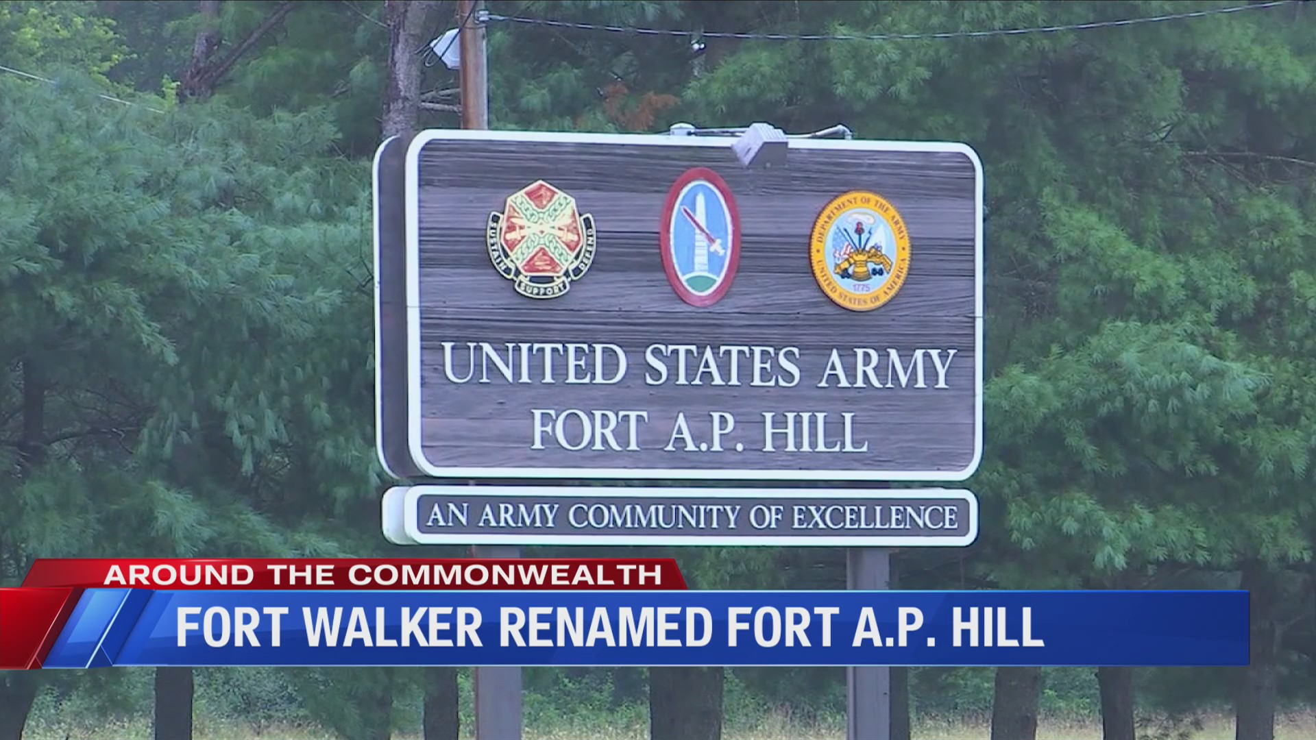 Fort Walker renamed Fort A.P. Hill