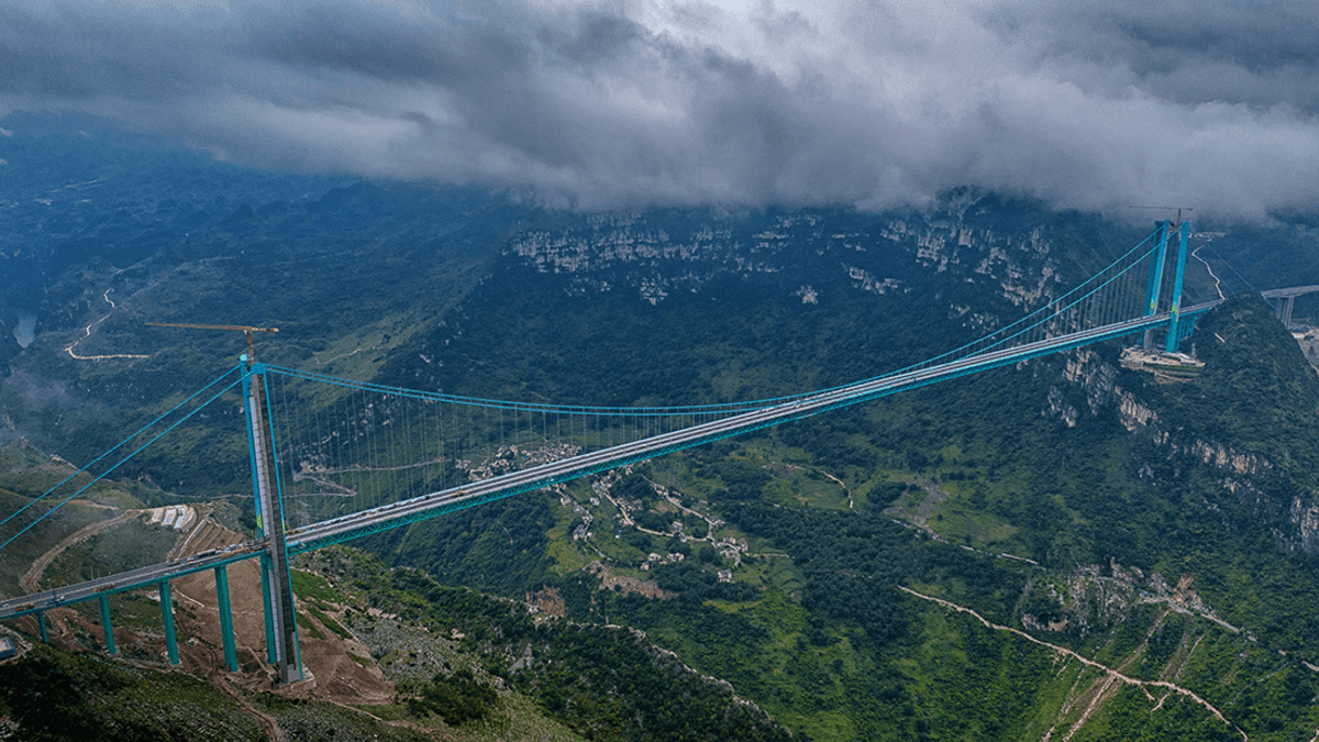World's Tallest Bridge Over "Crack In The Earth" Gets Daunting Load ...