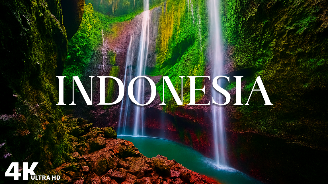 Indonesia From Above – Islands & Volcanoes in 4K