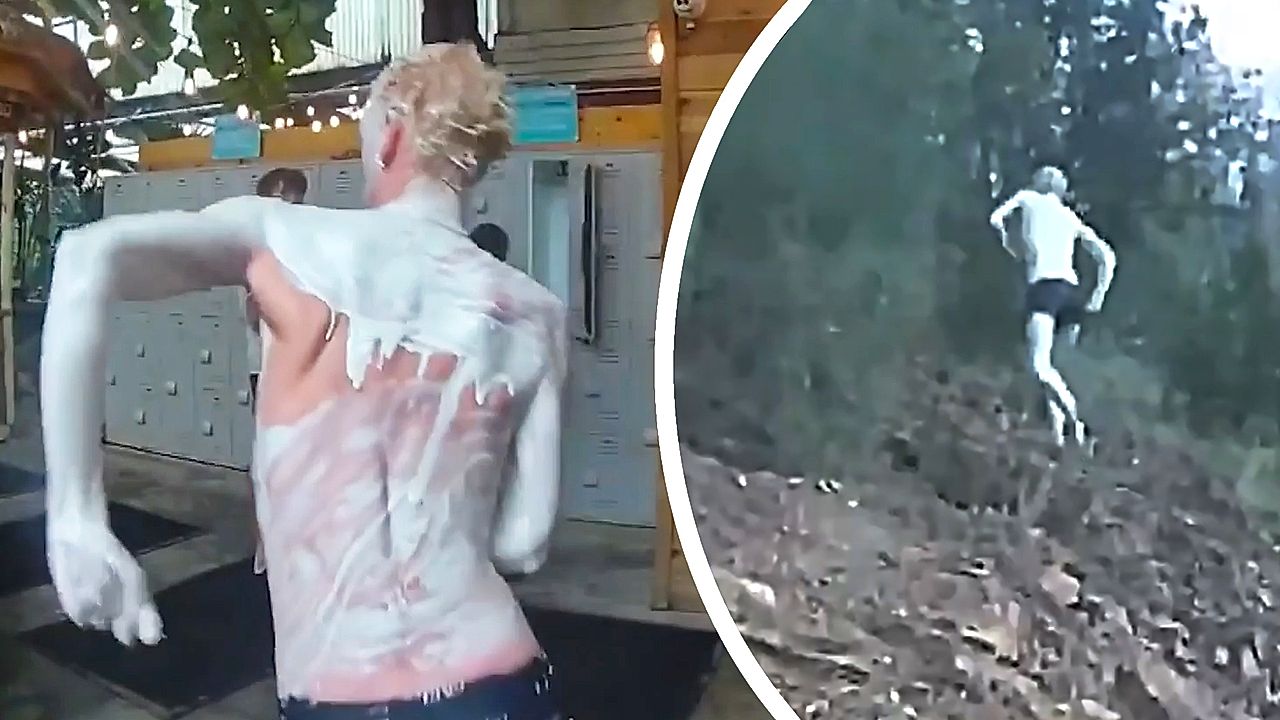 Un estafador en traje de baño y cubierto de lodo lleva a la policía de ...