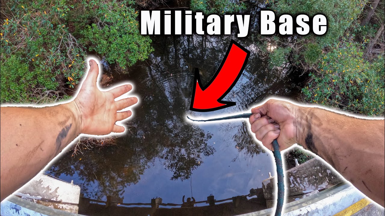 Giant Magnet Fishing Near a Military Base Uncovers Hidden Objects