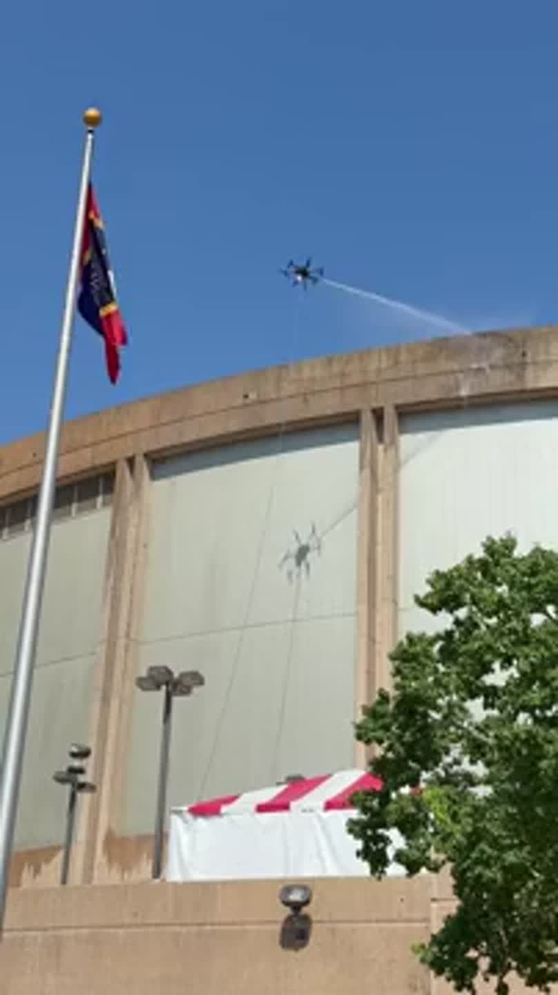 Drones being used to clean Mississippi Coast Coliseum