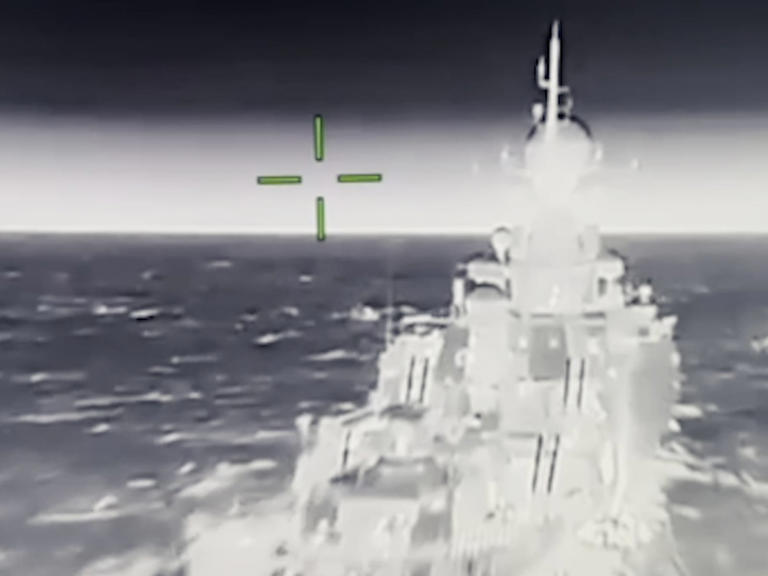 Ukraine says it hit a Russian missile ship with flying explosive-packed ...