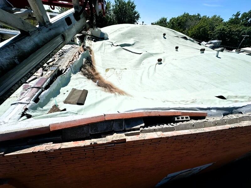 Inspection underway after roof collapse damages Kansas City building