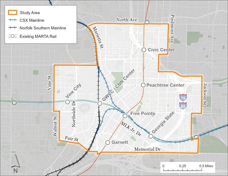 ARC, City of Atlanta explore locations for potential new Amtrak station