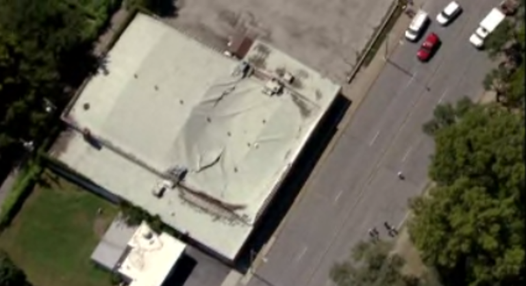 Roof caves in on building on Independence Avenue; no one hurt