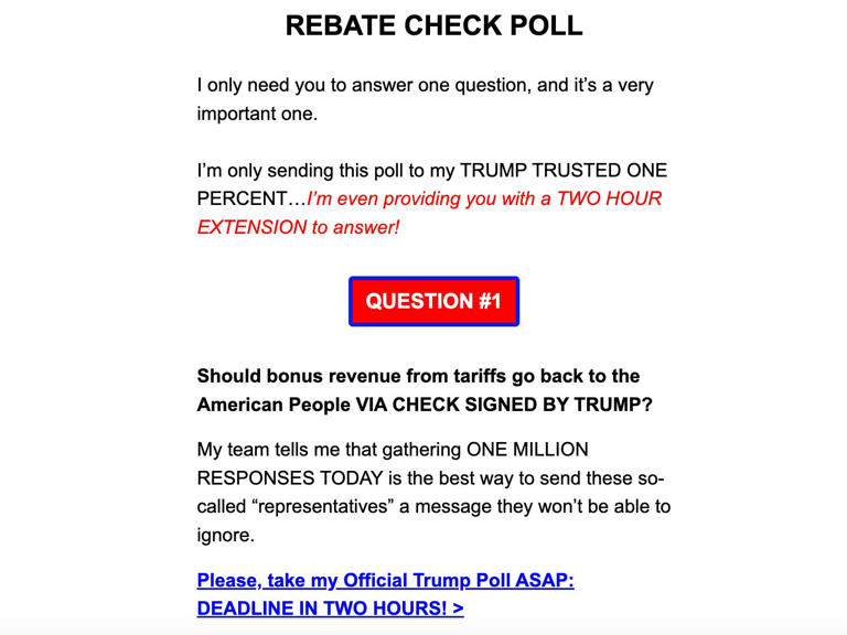 Trump is dangling the idea of government checks to get people to donate ...