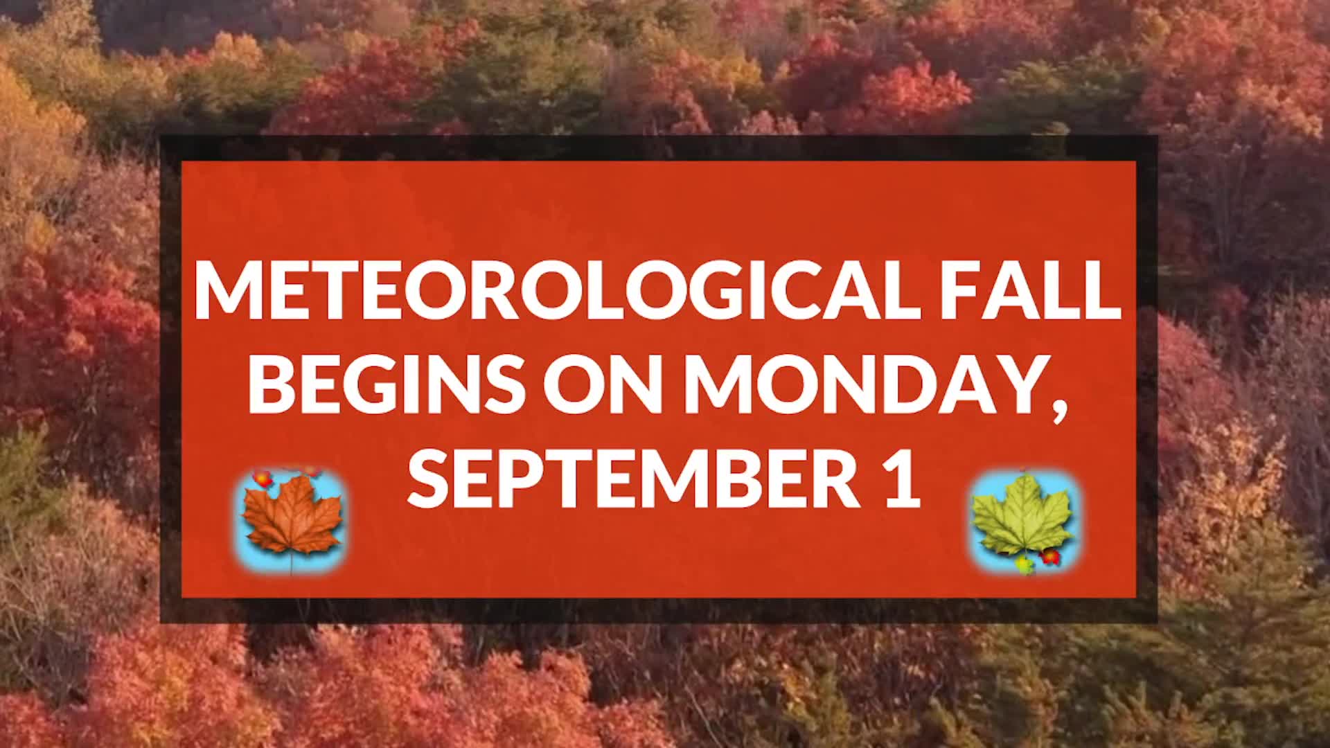 Meteorological Fall Begins Monday