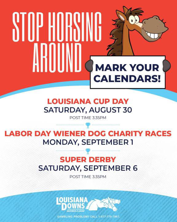 Super Derby returns to Louisiana Downs; family fun, races, and contests