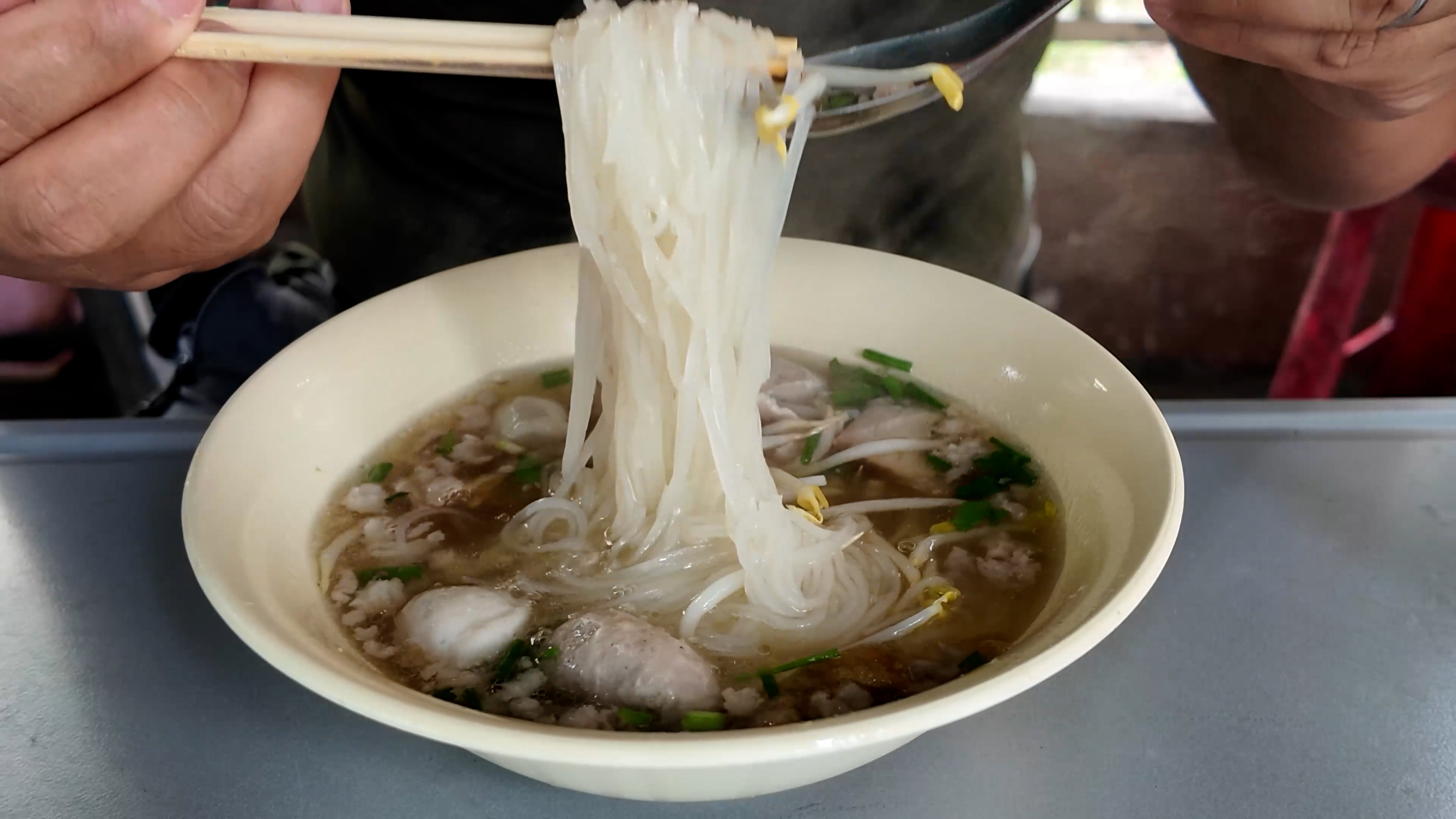 BEST Local BREAKFAST! Street Noodles in Bangkok Thailand
