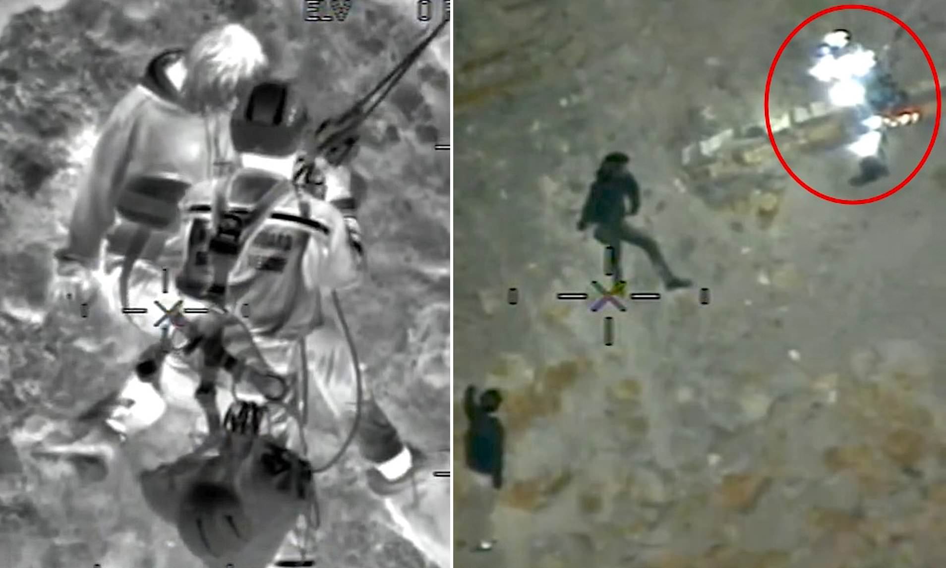 Heroic moment rescue helicopter crew saves teens trapped on cliff by ...