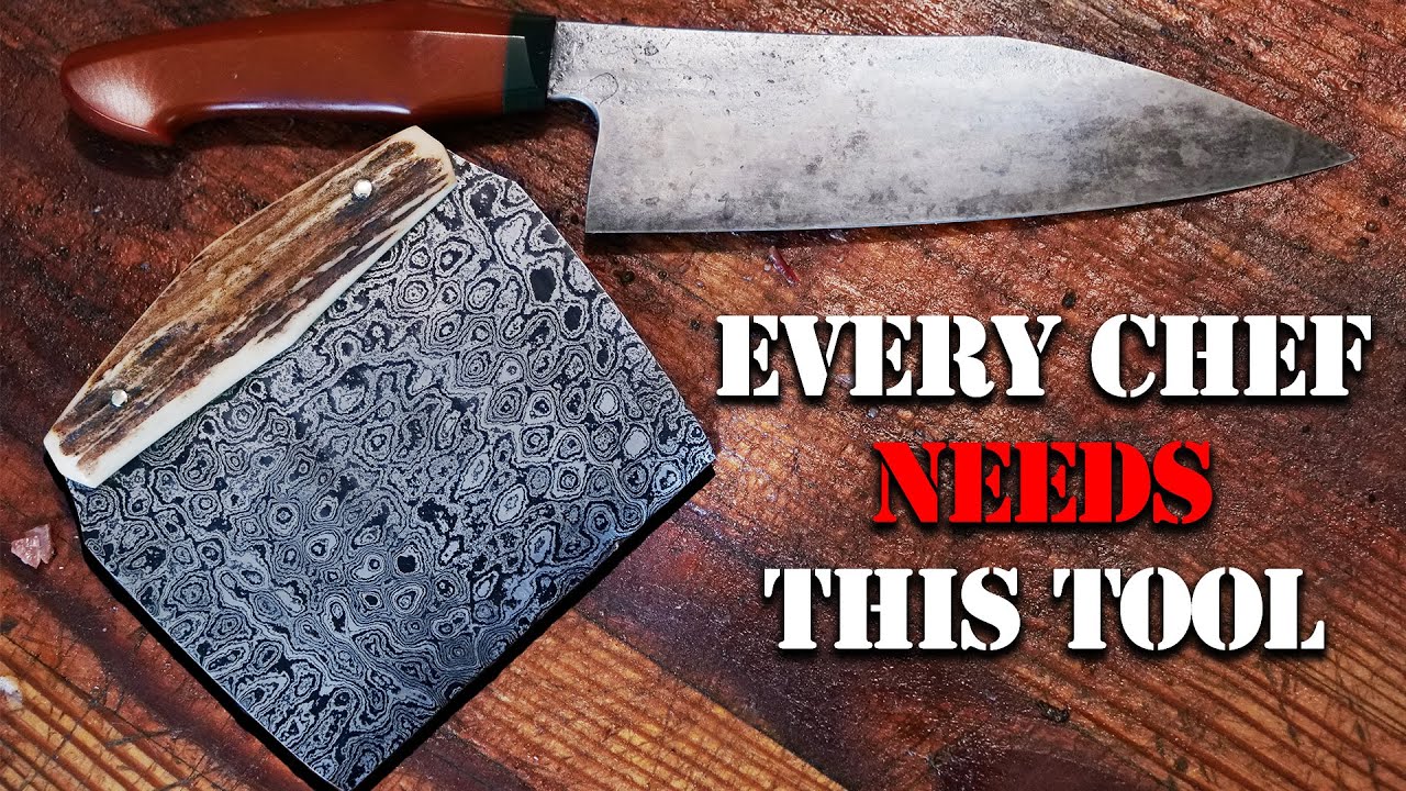I Made a Damascus Bench Scraper – The Must-Have Kitchen Tool