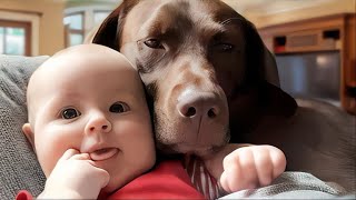 This baby and dog duo is impossible not to love