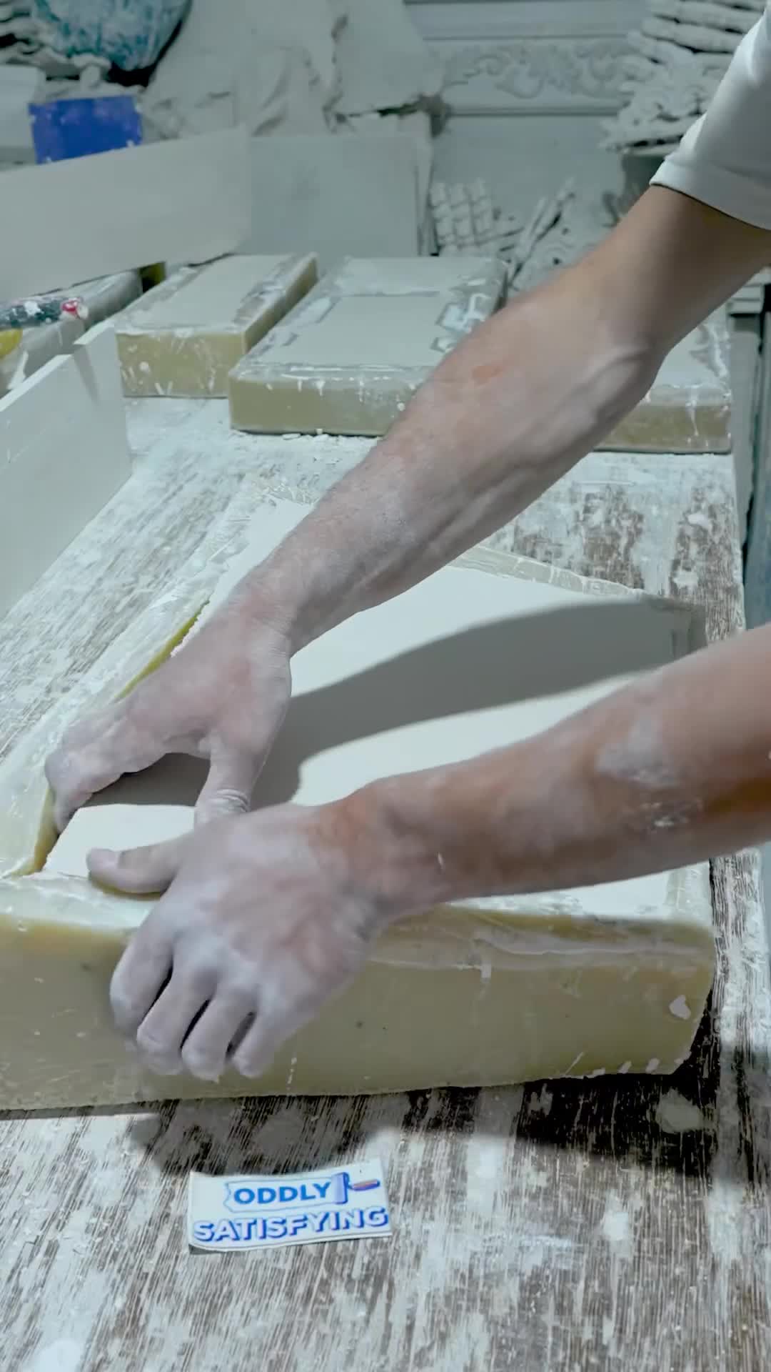 The process behind making plaster ornaments - satisfying video