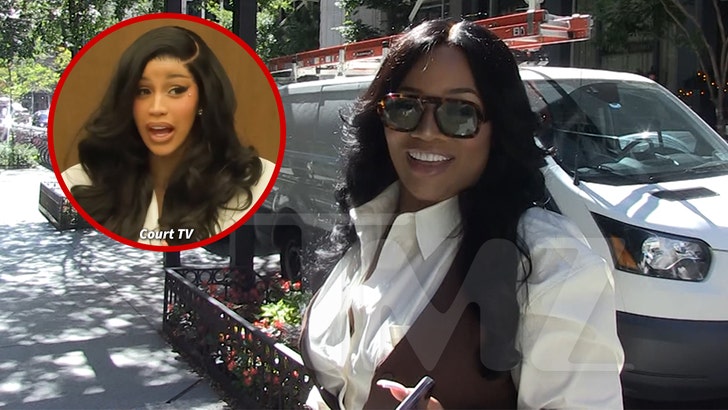 Cardi B Delicately Exits Court Holding Her Stomach, Signs Autographs