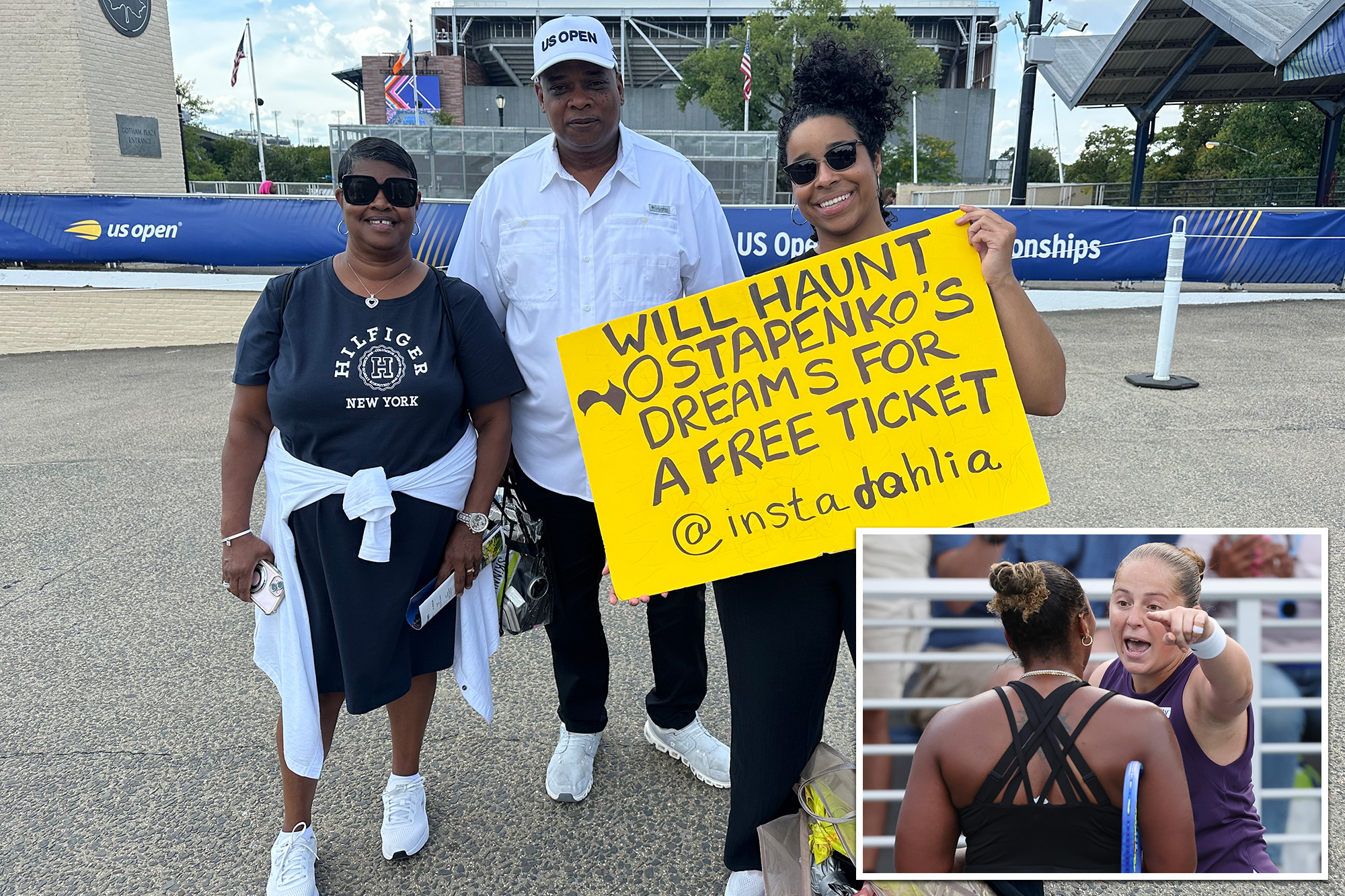 Tennis fan scores free US open ticket with sign ripping sore loser ...