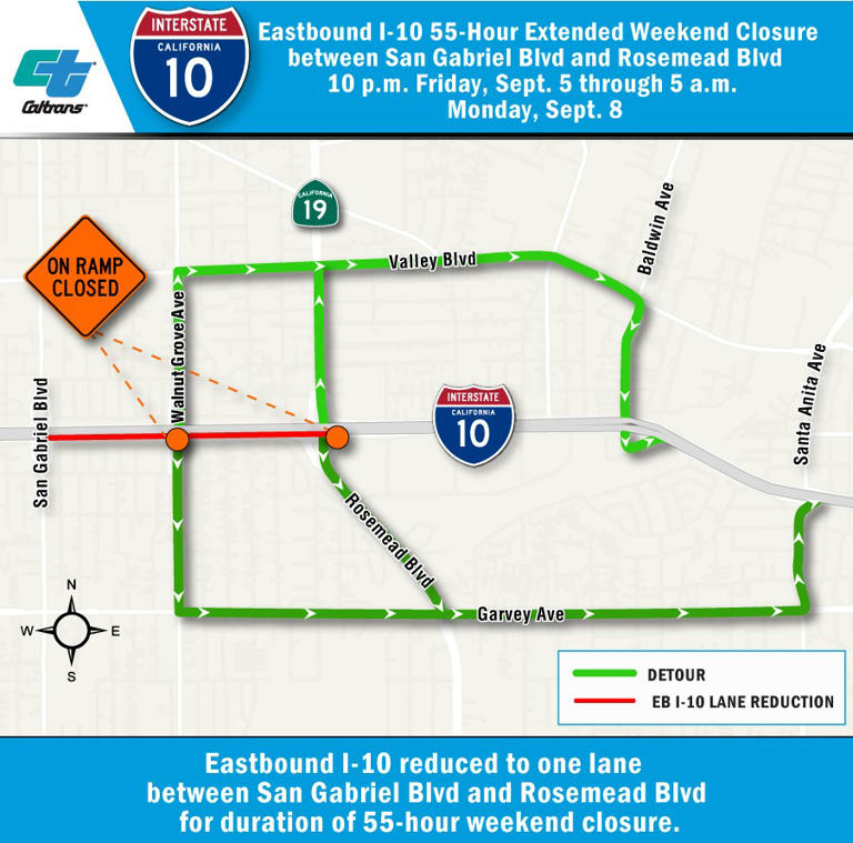 Brace for nighttime traffic on 10 Freeway. Weekend lane closures coming ...
