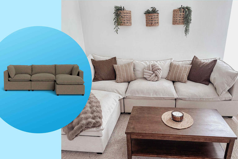 My Albany Park sofa feels pillowy soft without swallowing me whole ...
