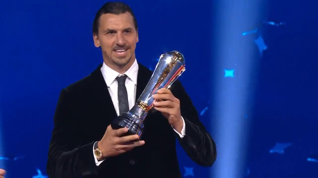 Zlatan Ibrahimovic receives UEFA President’s Award