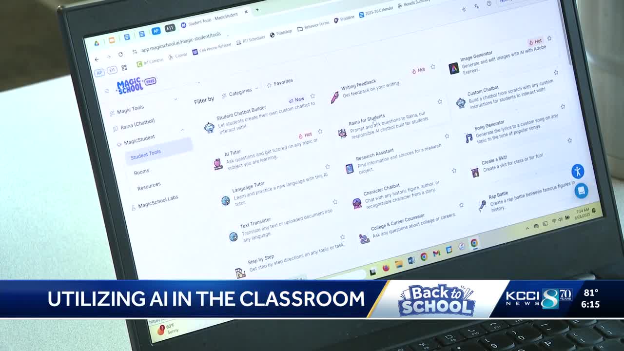 Iowa schools incorporate AI into lesson plans