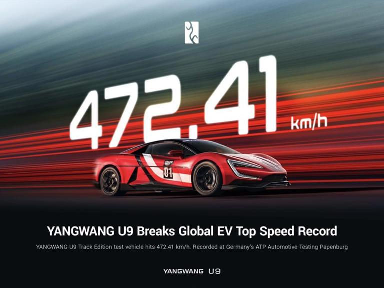 YANGWANG U9 Track Edition Just Broke the EV Top-Speed Record With a 472 ...