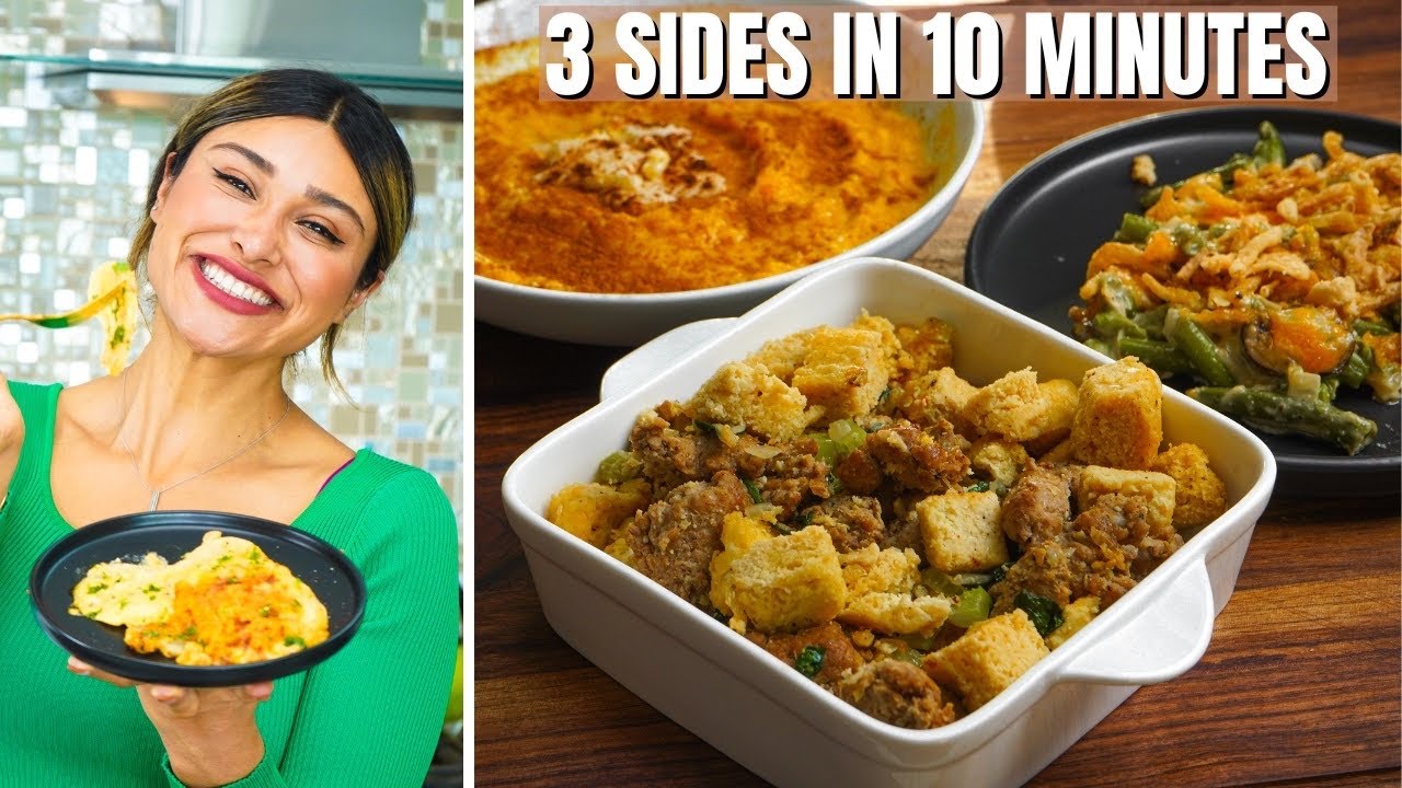3 Low Carb Side Dishes in 20 Minutes! Keto Stuffing, Sweet Potatoes ...