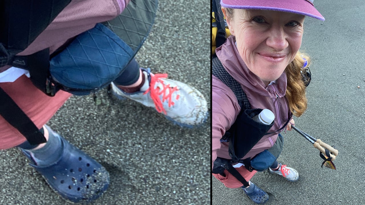 #TheMoment an Olympian hiked 53 km in a stranger's Croc
