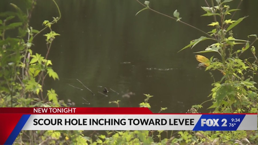 ‘It would be disastrous’: Officials warn scour hole near Stringtown Levee