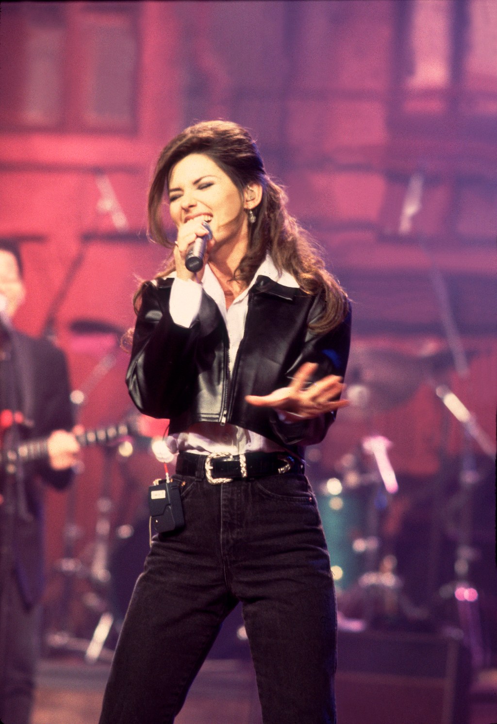 Shania Twain celebrates her 60th birthday in a white button-up shirt ...
