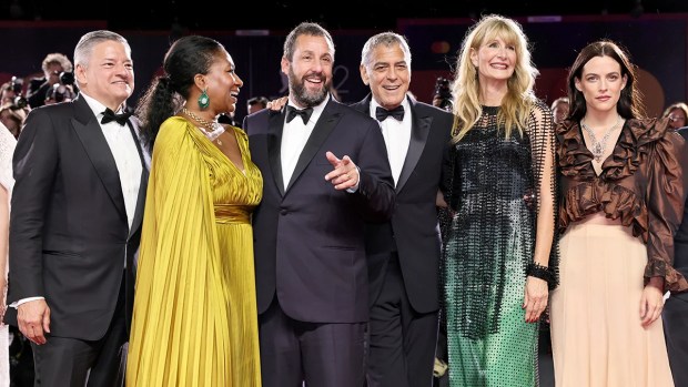 George Clooney and Adam Sandler Light Up Venice's World Premiere Red ...