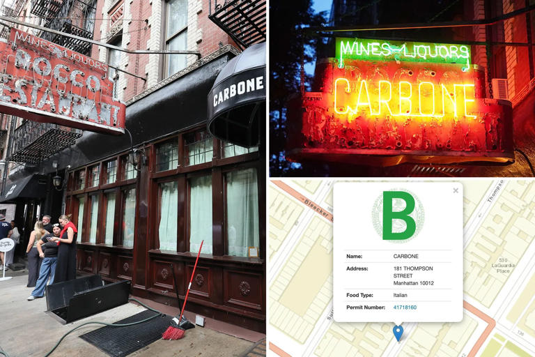 Carbone hid ‘B’ health rating — with latest NYC inspection finding ...