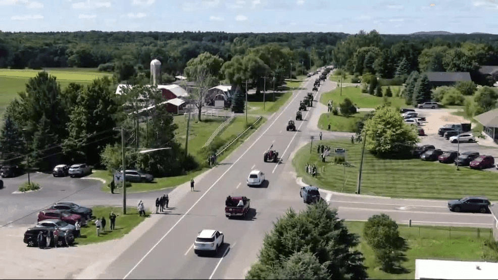 Traverse City honors beloved farmer Doug Gallagher with funeral procession