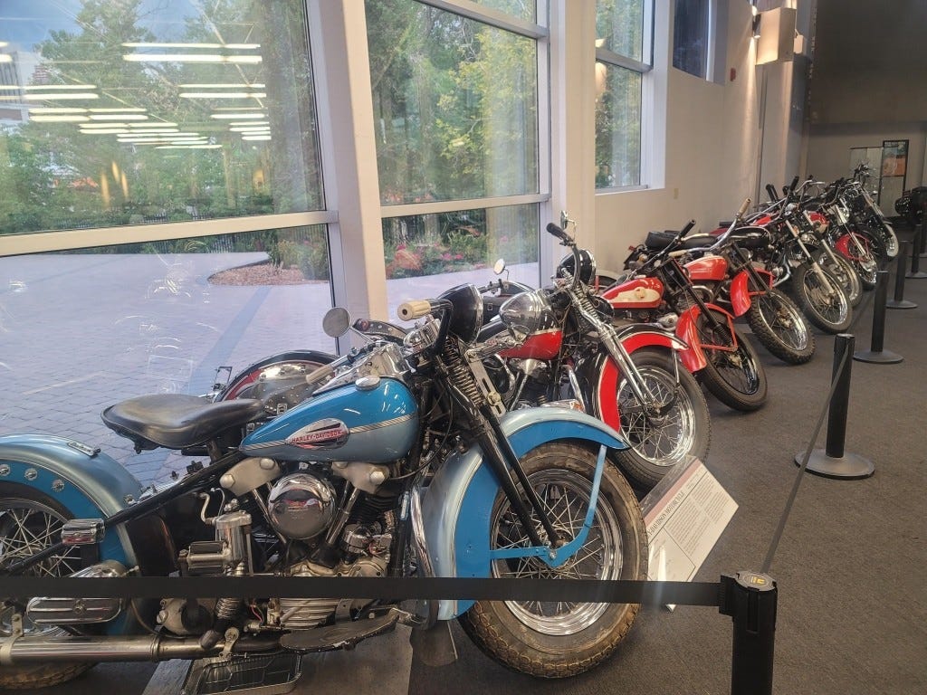 Harley-Davidson motorcycles on display at Reno’s National Automobile ...